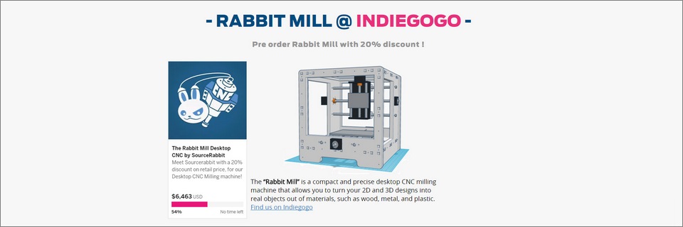 Plug & Play Desktop Milling Machines and 3D Printers | SourceRabbit